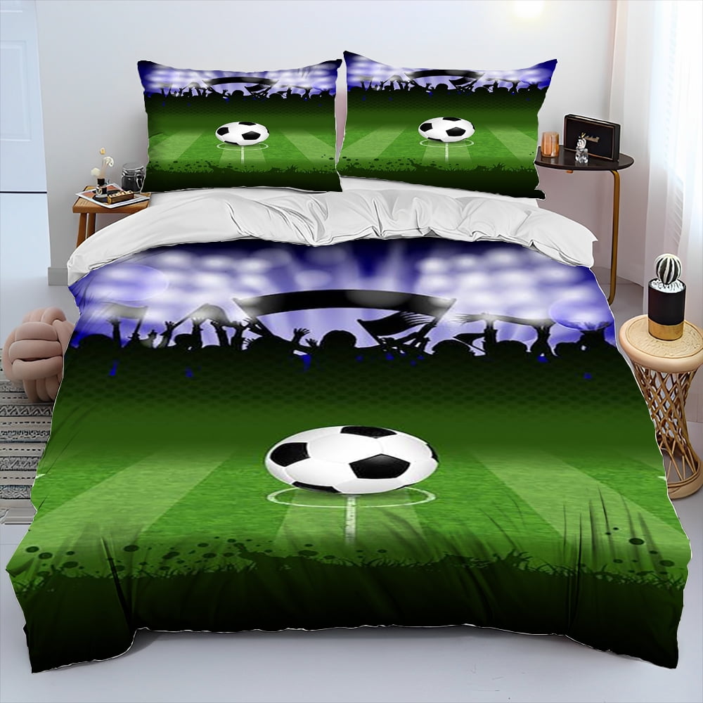 3D Soccer Football Comforter Bedding Set Duvet Cover Bed Set Quilt ...