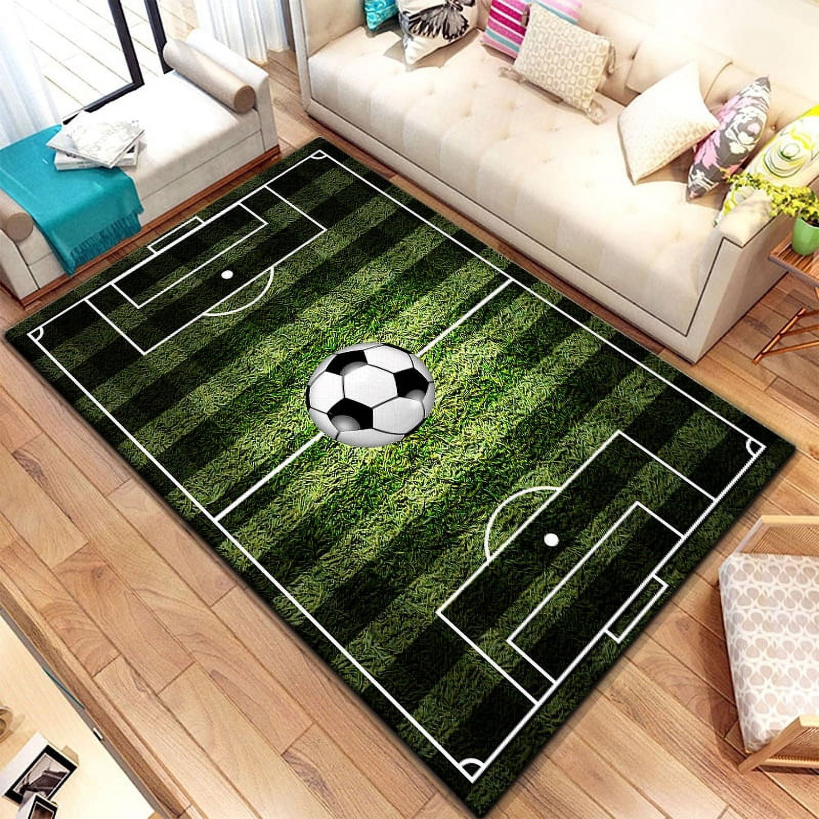3D Soccer Football Sports Pattern Carpet for Living Room Rugs Camping ...