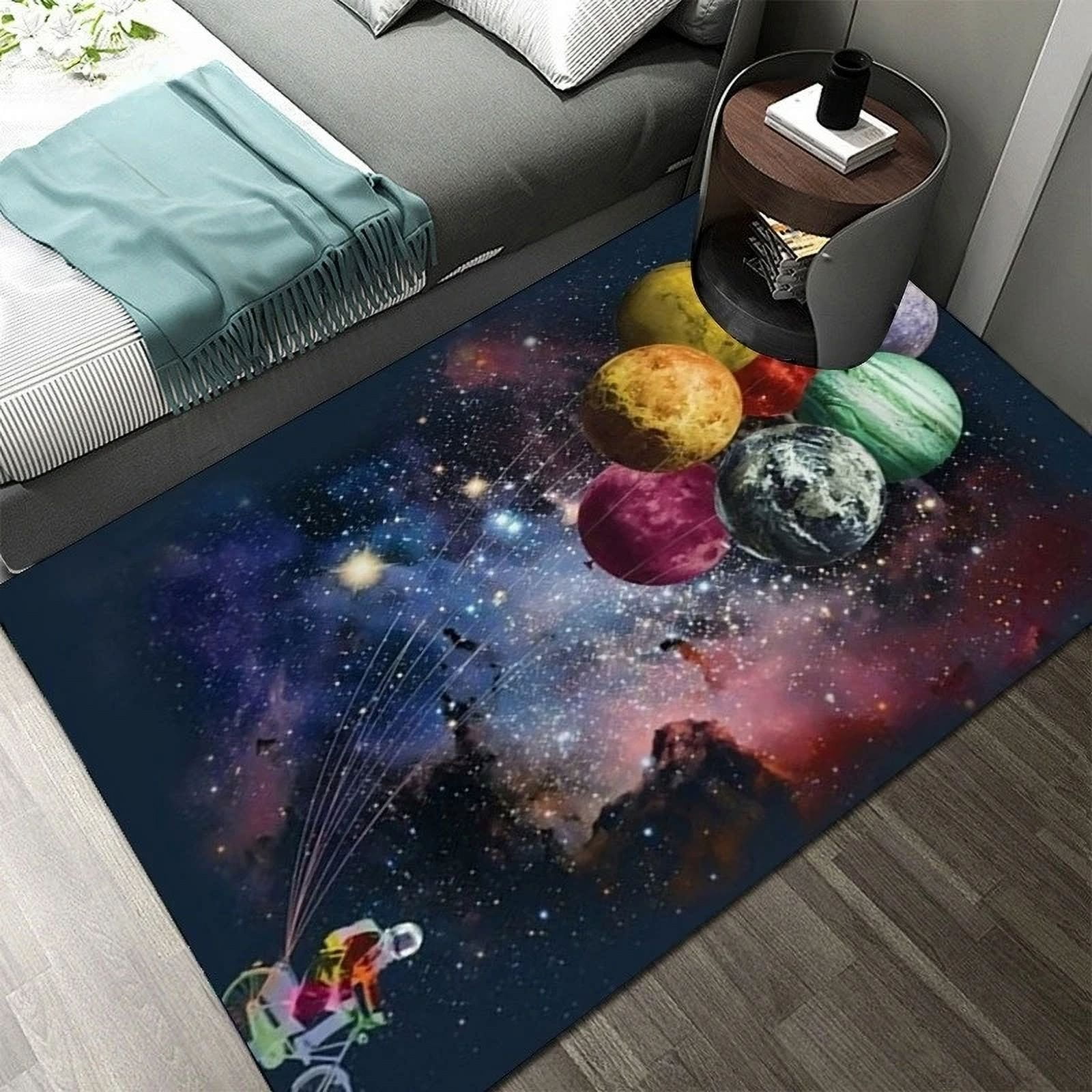3D Solar System Carpet for Kids Room Space Planet Carpets Children's ...