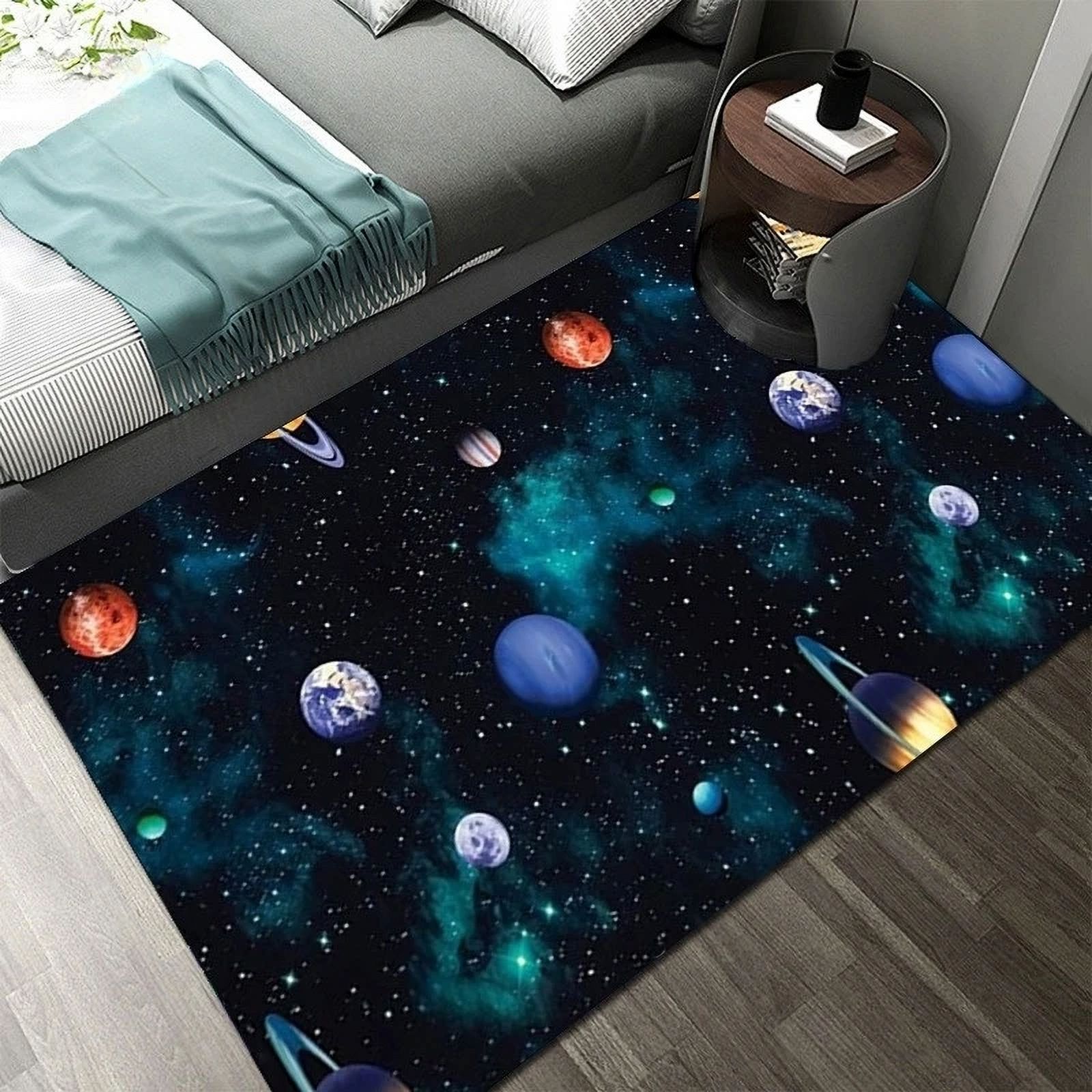 3D Solar System Carpet for Kids Room Space Planet Carpets Children's ...