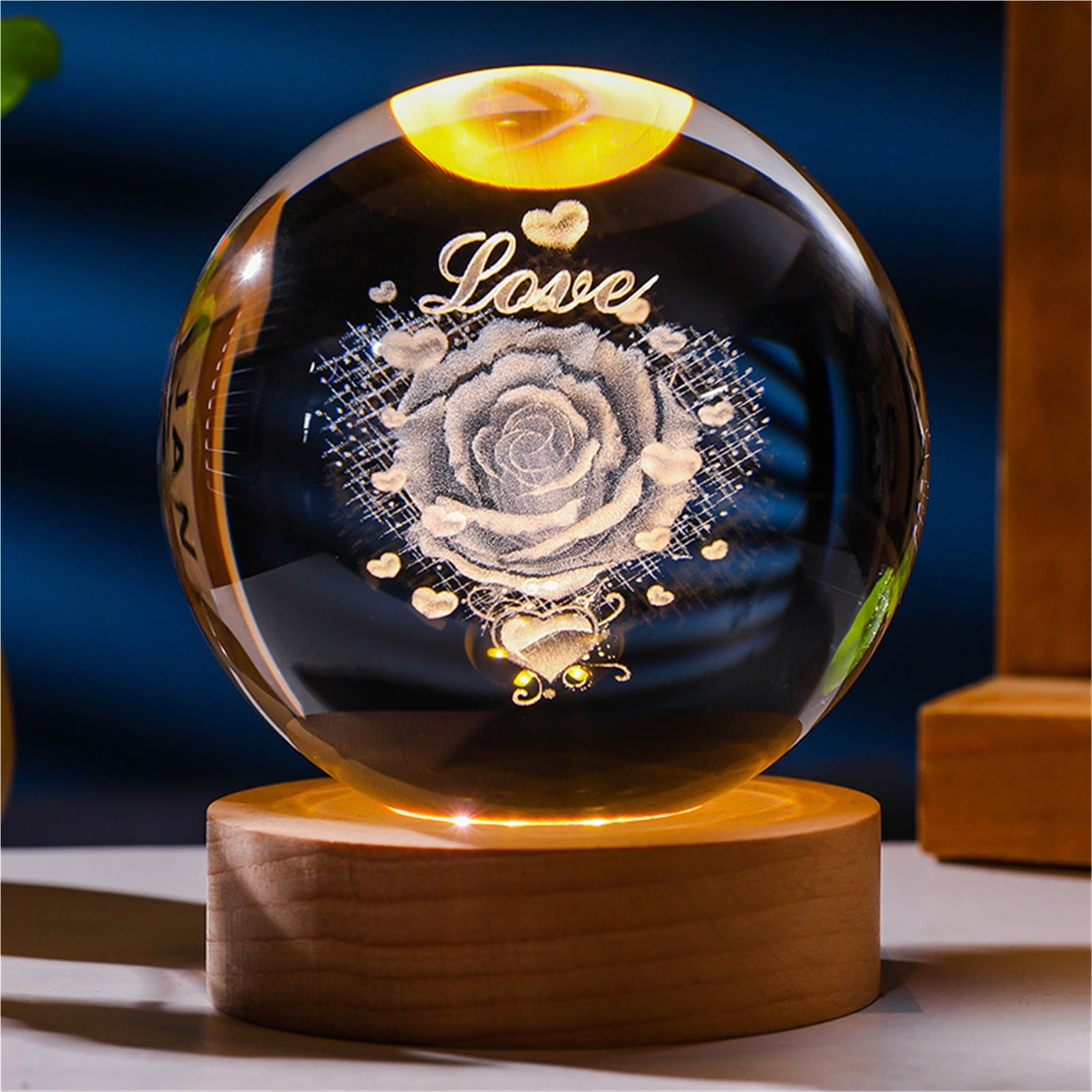 3D Solar System Crystal Ball 80mm Universe Gifts with Laser Engraved ...