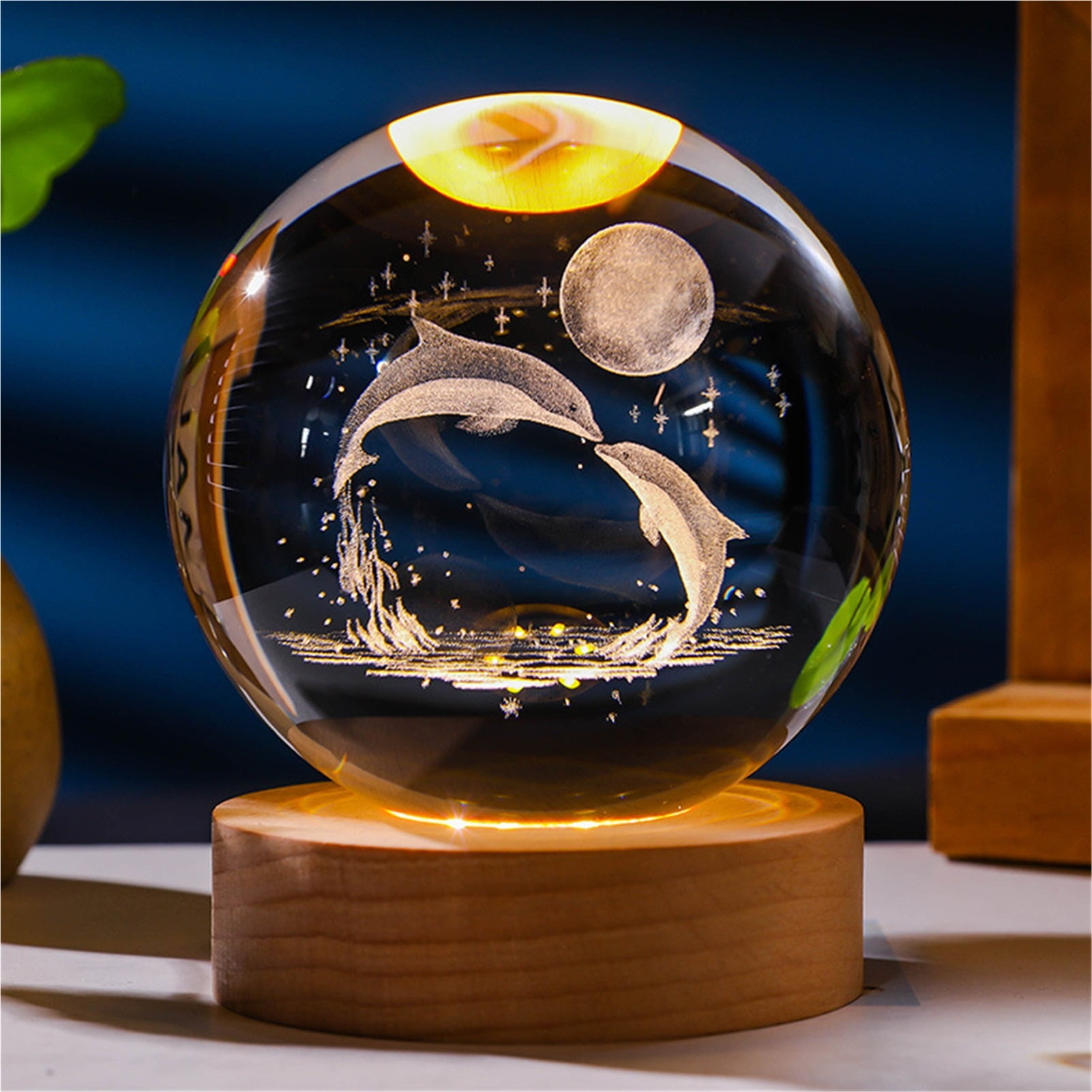 3D Solar System Crystal Ball 80mm Universe Gifts with Laser Engraved ...