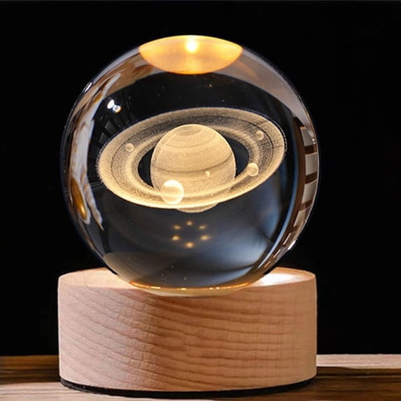 3D Solar System Crystal Ball Home Decor Showing Mysterious Universe ...