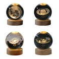 3D Solar System Crystal Ball with LED Lighting, Solar System Model ...