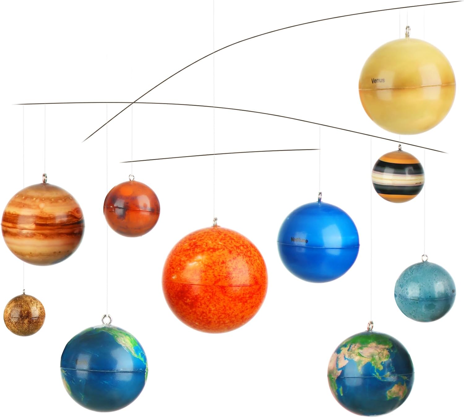 3D Solar System Mobile with 9 Foam Planets and Sun Planets Solar System ...