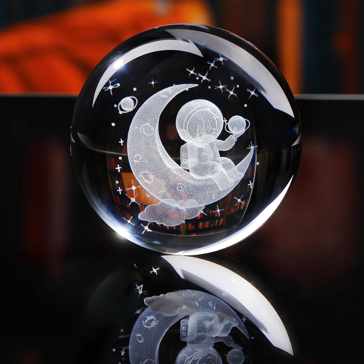 3D Solar System Model Crystal Ball 80mm 3.15inch - Outer Space ...