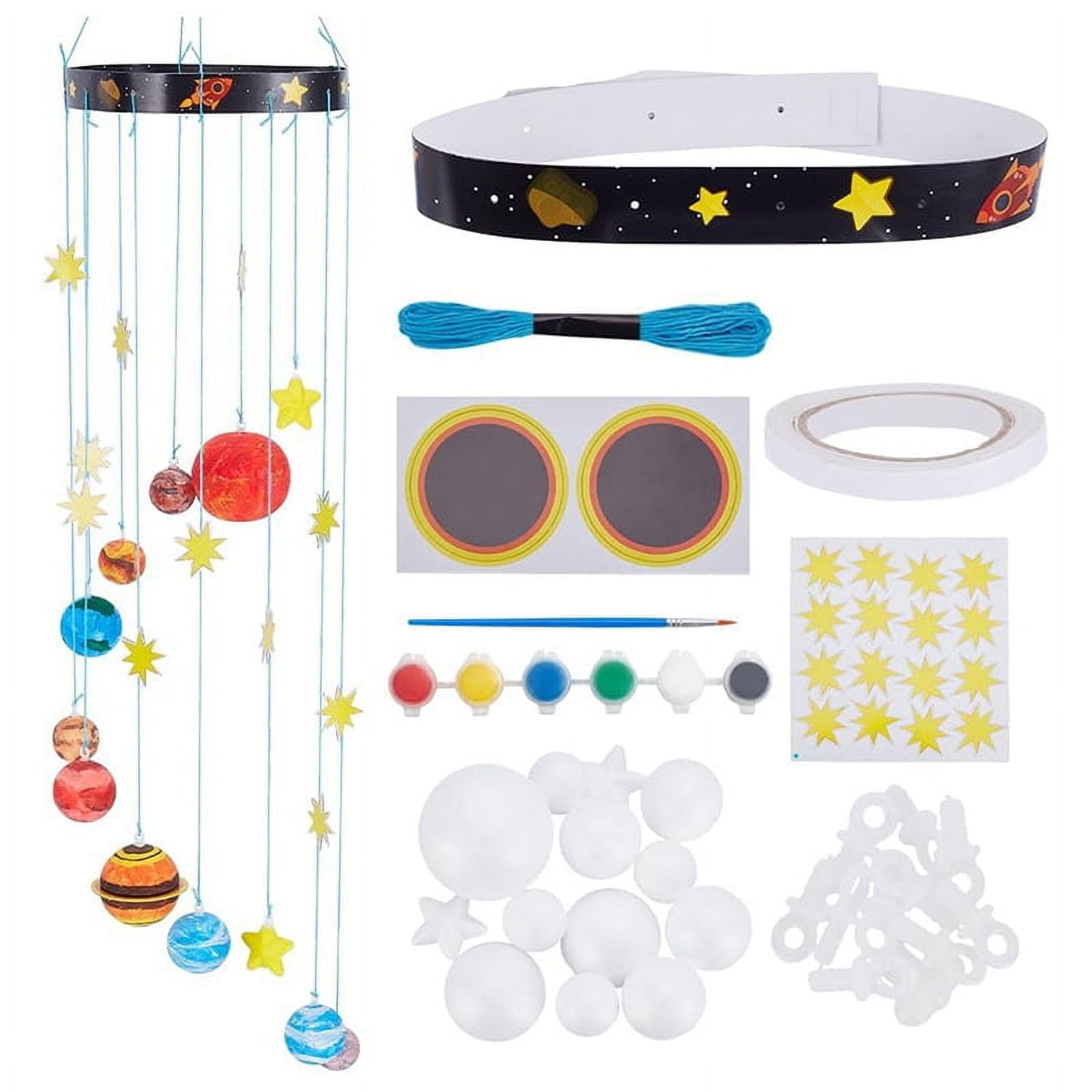3D Solar System Model Foam Ball Kit Complete DIY Hanging Solar Project ...