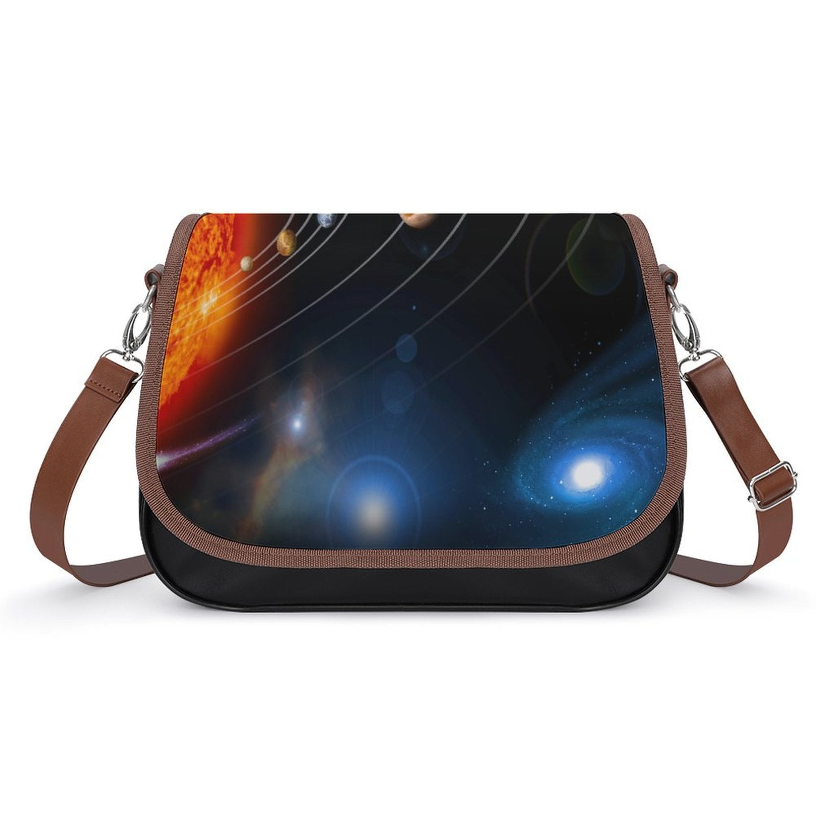 3D Solar System Space Planet Pu Leather Shoulder Bag Essential For ...