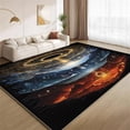 3D Space Area Rugs, Black Hole Galaxy Map Carpet, Washable Non Slip Low ...
