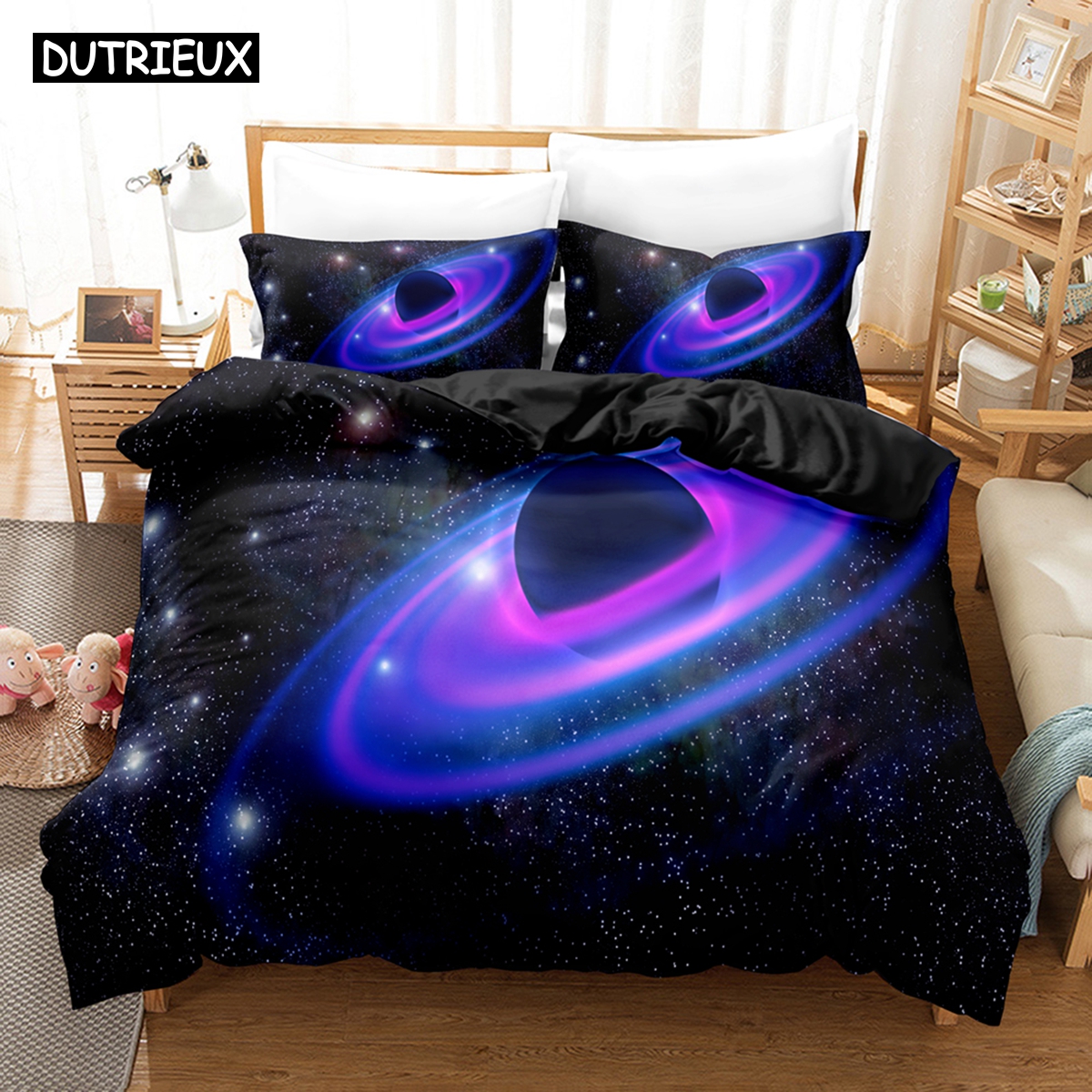 3D Space Galaxy Starry Sky Star Bedding Sets Duvet Cover Set With ...