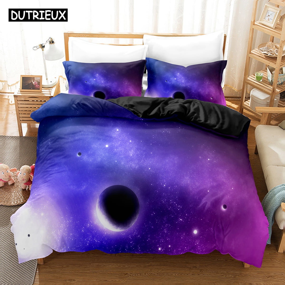 3D Space Galaxy Starry Sky Star Bedding Sets Duvet Cover Set With ...