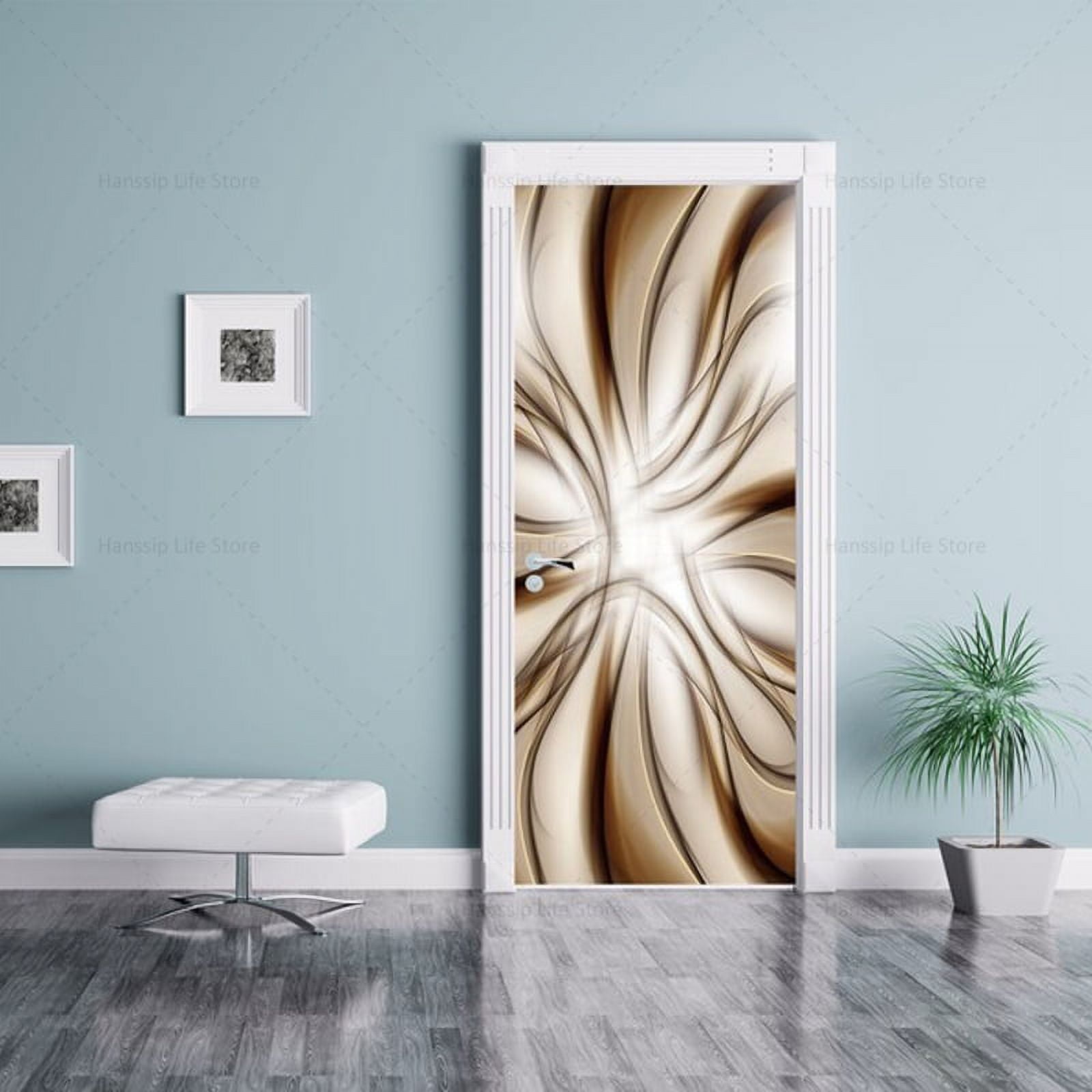 3D Space Geometric Door Sticker Visual Pattern Vinyl PVC Waterproof ...