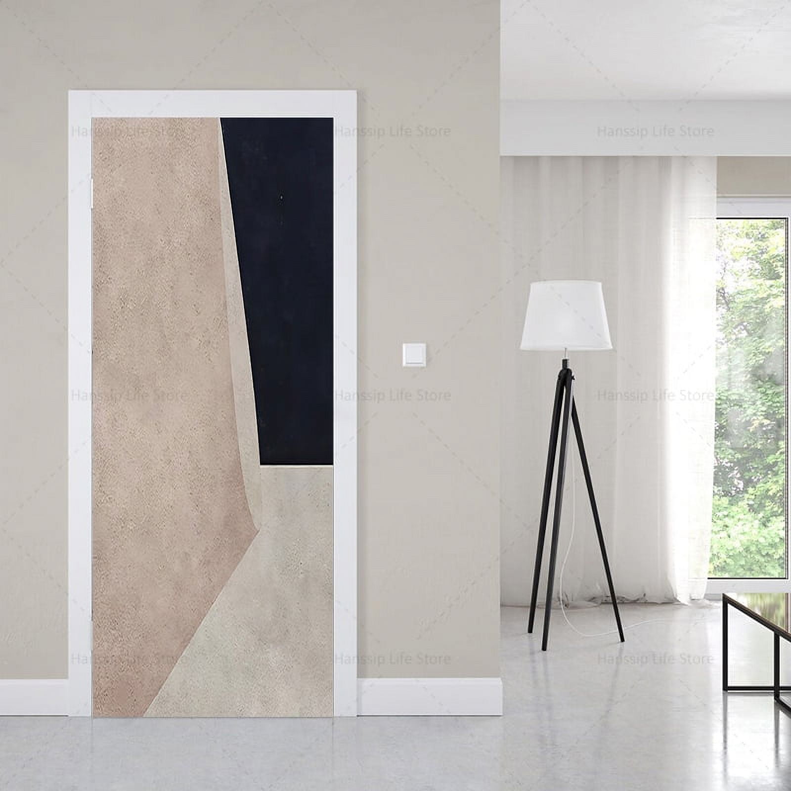 3D Space Geometric Door Sticker Visual Pattern Vinyl PVC Waterproof ...