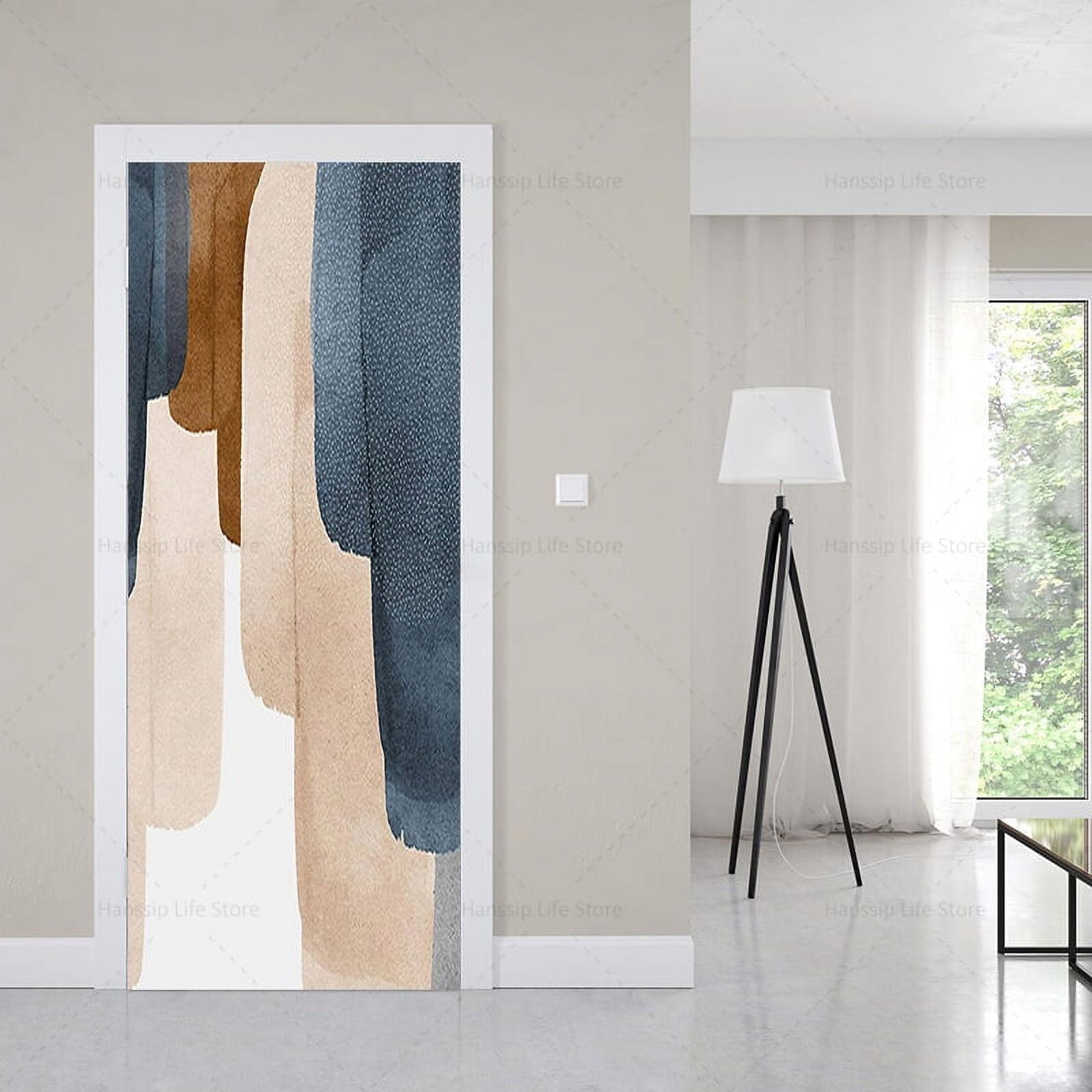 3D Space Geometric Door Sticker Visual Pattern Vinyl PVC Waterproof ...