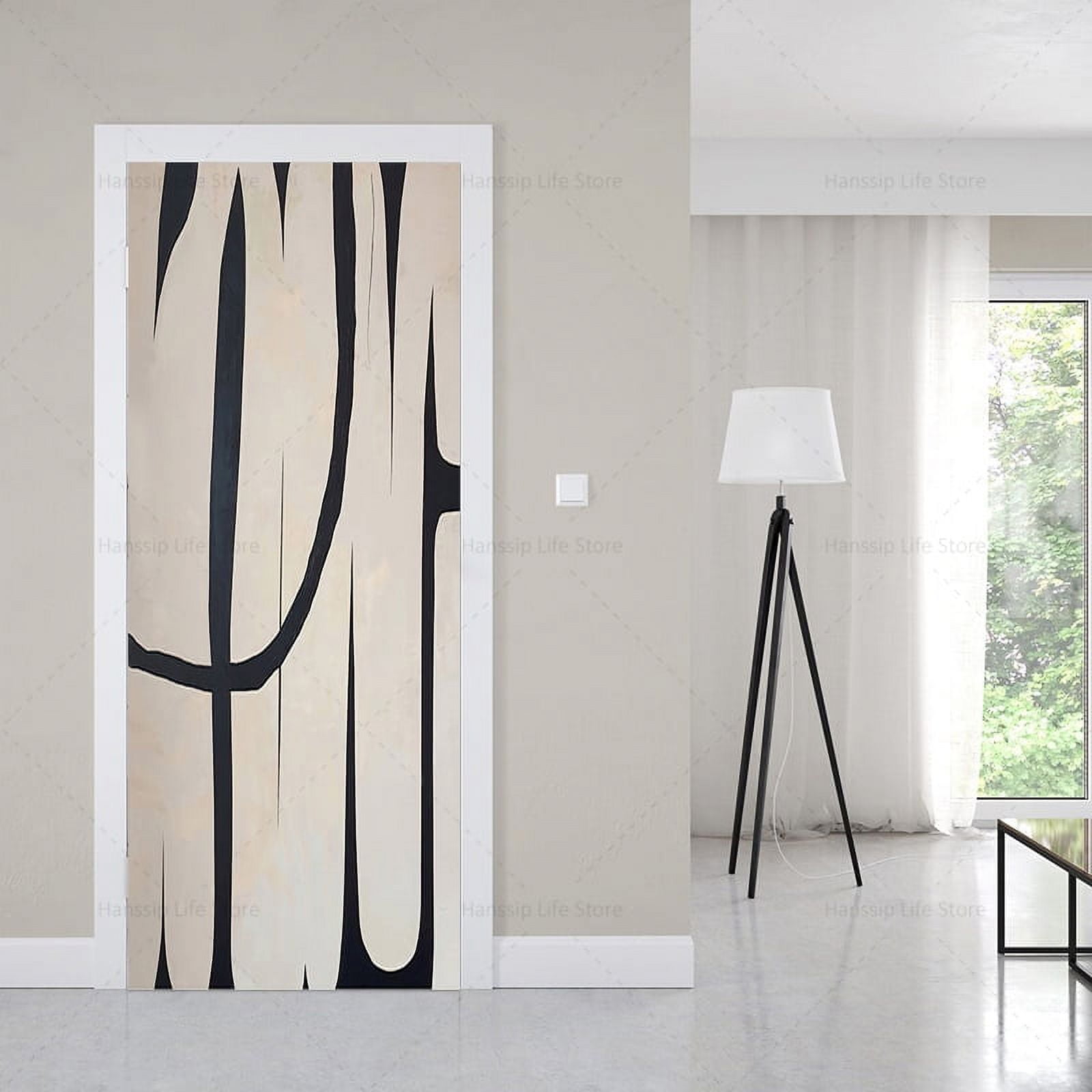 3D Space Geometric Door Sticker Visual Pattern Vinyl PVC Waterproof ...