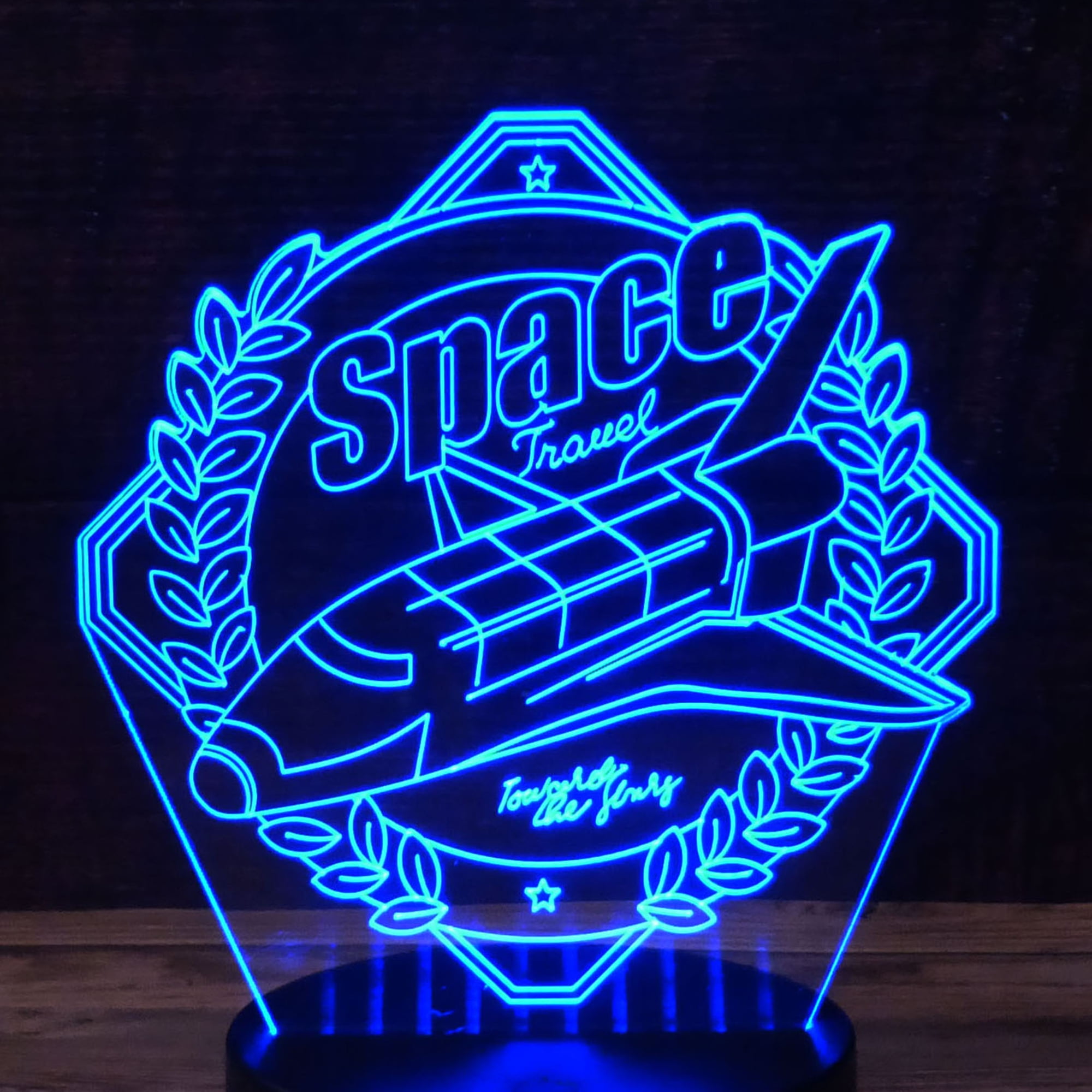 3D Space Shuttle Acrylic for LED Lamp Base, Makes a perfect Nightlight ...