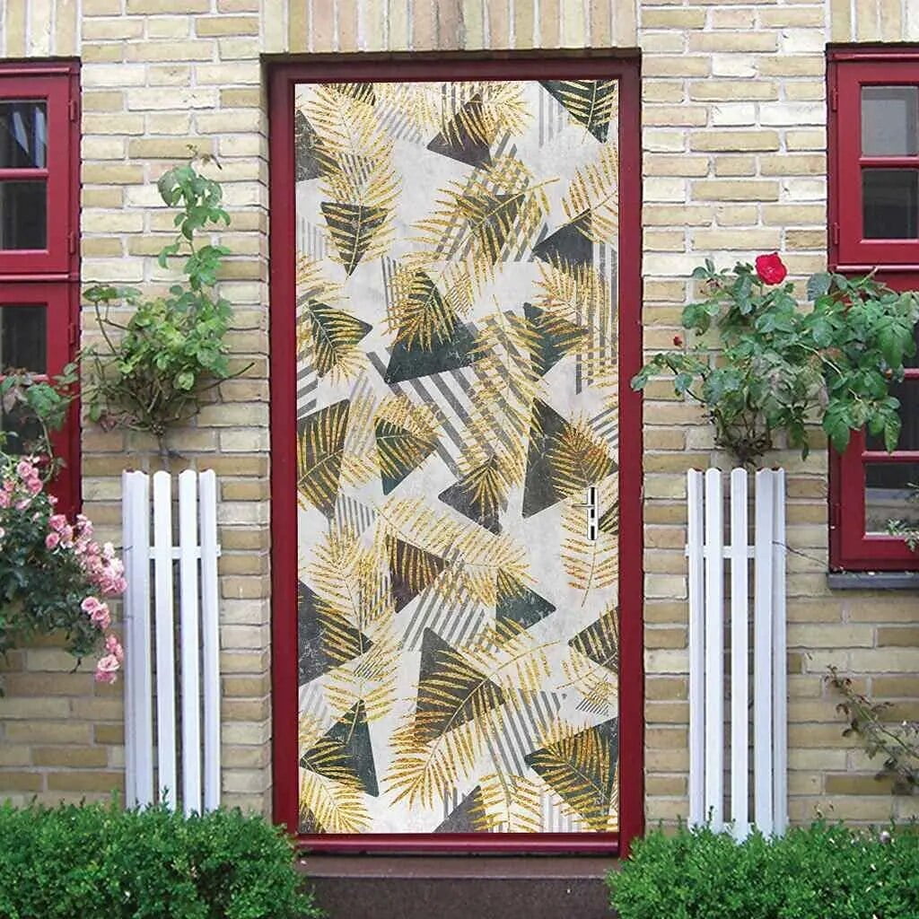 3d Space Sphere Door Stickers Wallpaper Solid Geometry Door Sticker