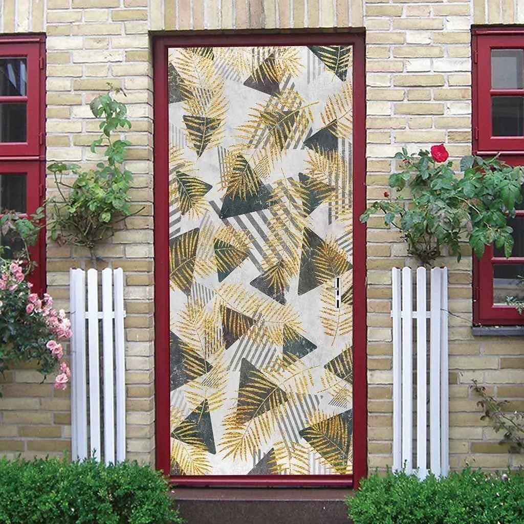 3D Space Sphere Door Stickers Wallpaper Solid Geometry Door Sticker ...