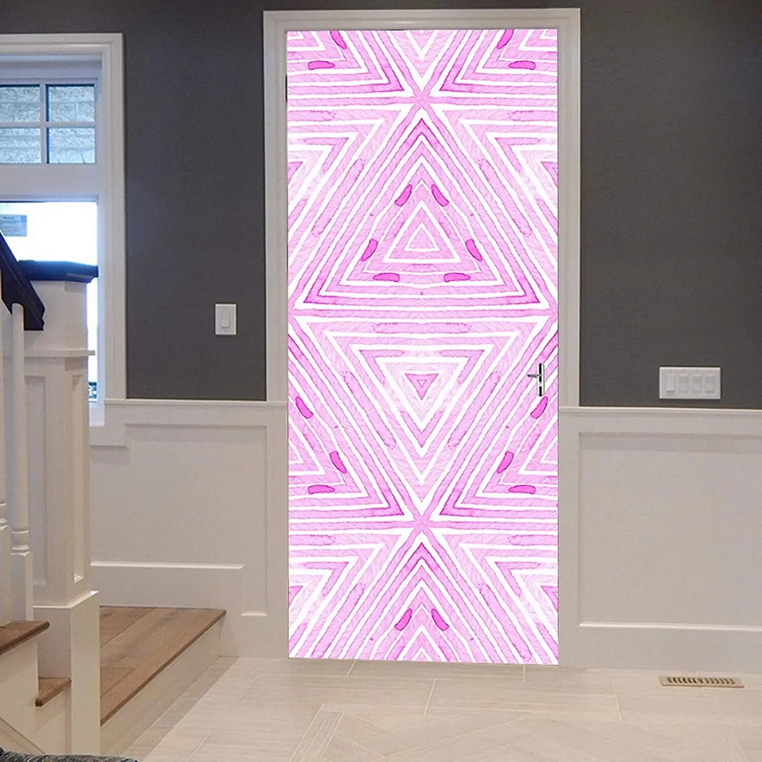 3d Space Sphere Door Stickers Wallpaper Solid Geometry Door Sticker