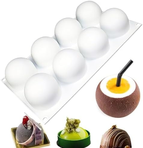 3D Sphere Silicone Mold for Baking Mousse Cake Candy Pastry Chocolate ...