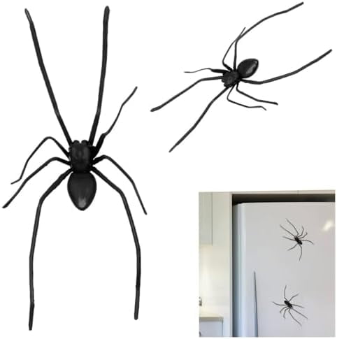 3D Spider Fridge Magnet, 2 Pcs Fake Spiders Magnets, Realistic Spider ...