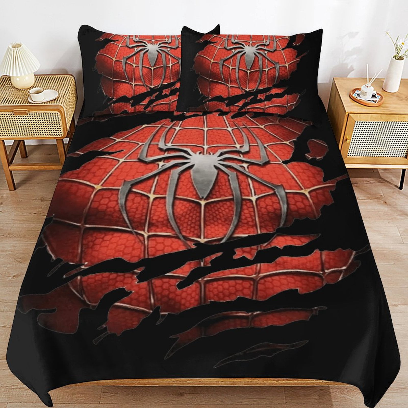 3D Spider Man Printing Duvet Cover Set Soft Bedding Set Quilt Covers ...