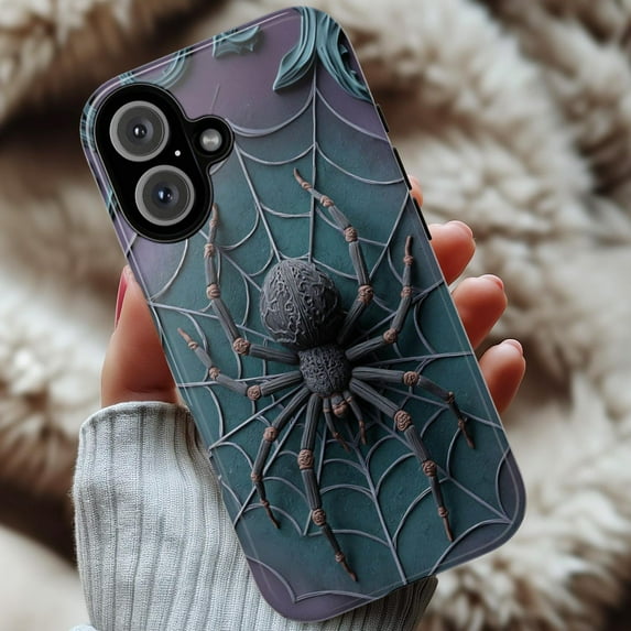 3D Spider Web Gothic Texture Art Phone Case 17 16 15 14 13 12 11 Pro ...