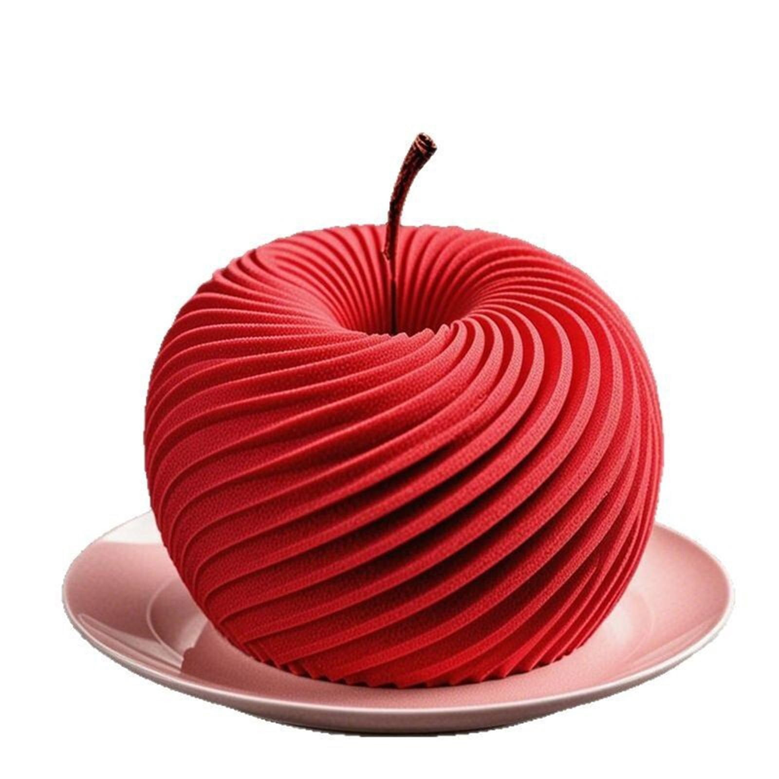 3D Spiral Apple Mousse Cake Silicone Mold for Pastry Fruit Ice Cream ...