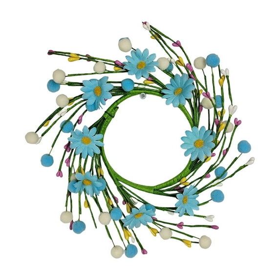 3D Spring Flower Wreath Door Hanging Decoration, Light Color Small ...