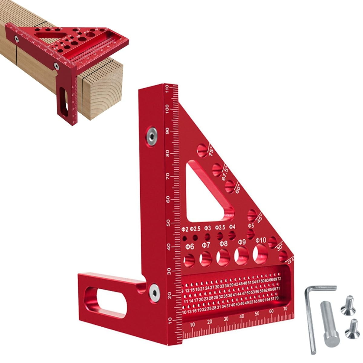 3D Square Tool for Woodworking – Multi-Angle Carpenter Square Ruler ...