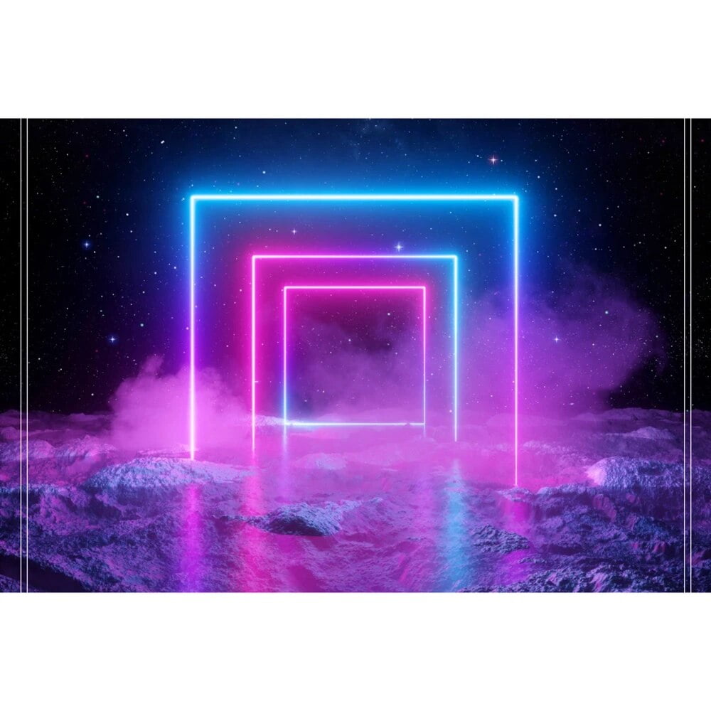 3D Stage Backdrop For Photography Glitter Purple Light Optical Starry ...