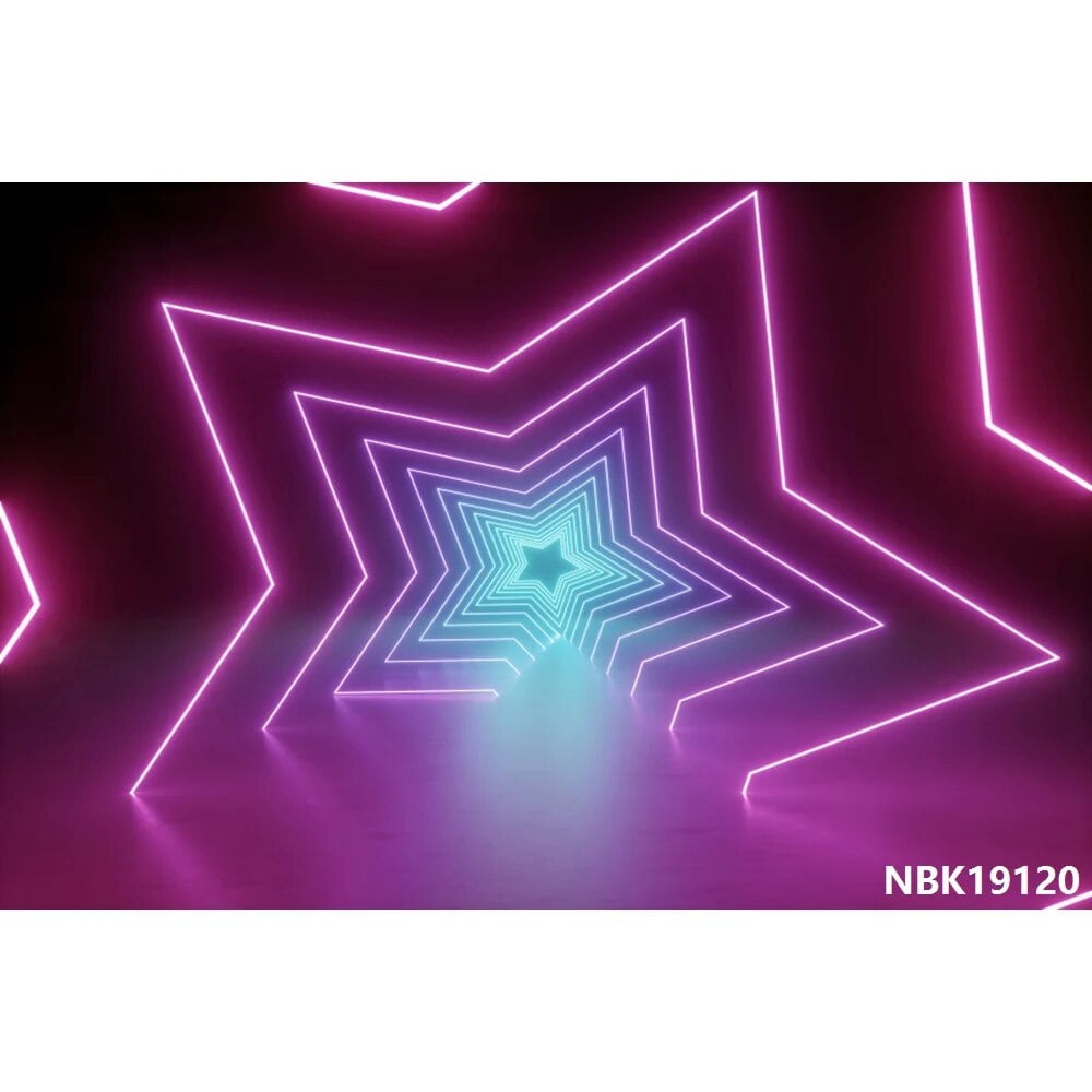 3D Stage Backdrop For Photography Glitter Purple Light Optical Starry ...
