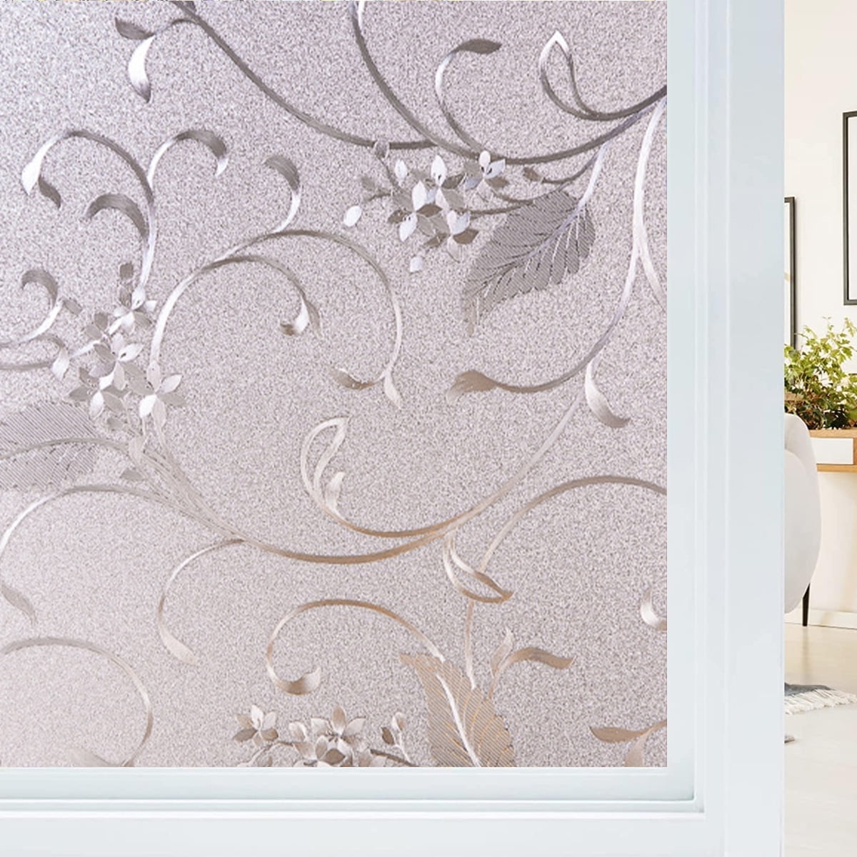 3D Stained-Glass Window Decals Non-adhesive static window decals, 3D ...