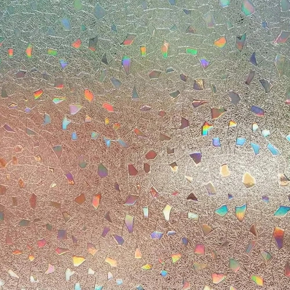 3D Stained Glass Window Film Anti Look Frosted Vinyl Privacy Stickers ...