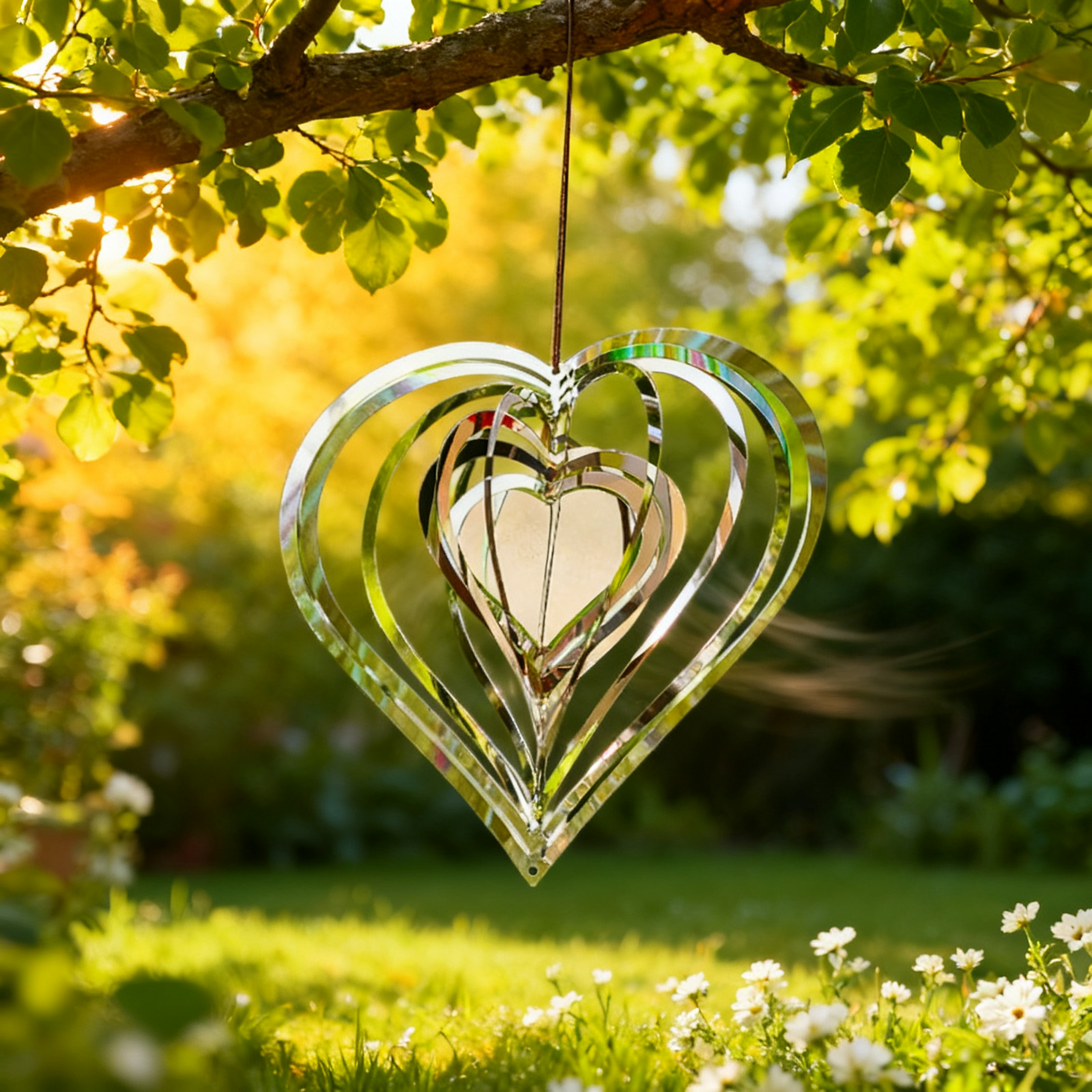 3D Stainless Steel Wind Spinner – 3.9" Hanging Garden Wind Spinner for ...