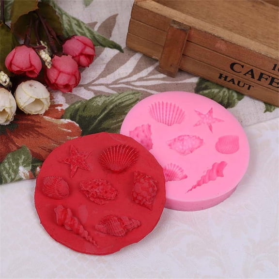 Seashell Mold, 2 Pack Ocean Silicone Mold, Marine Theme Seashell Conch ...