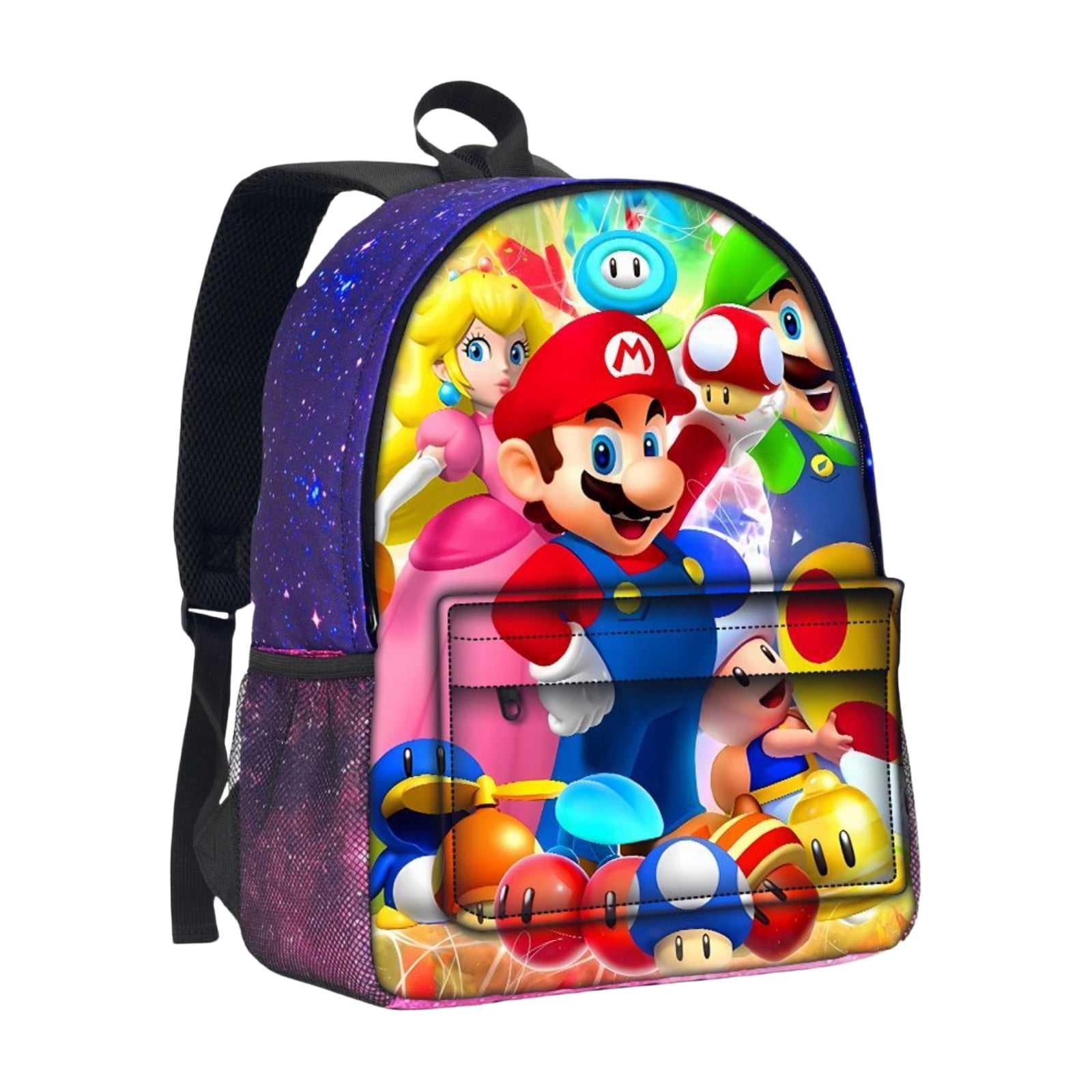3D Starry Sky Backpack - Classic Pixel Game & Space Themed Bookbag ...