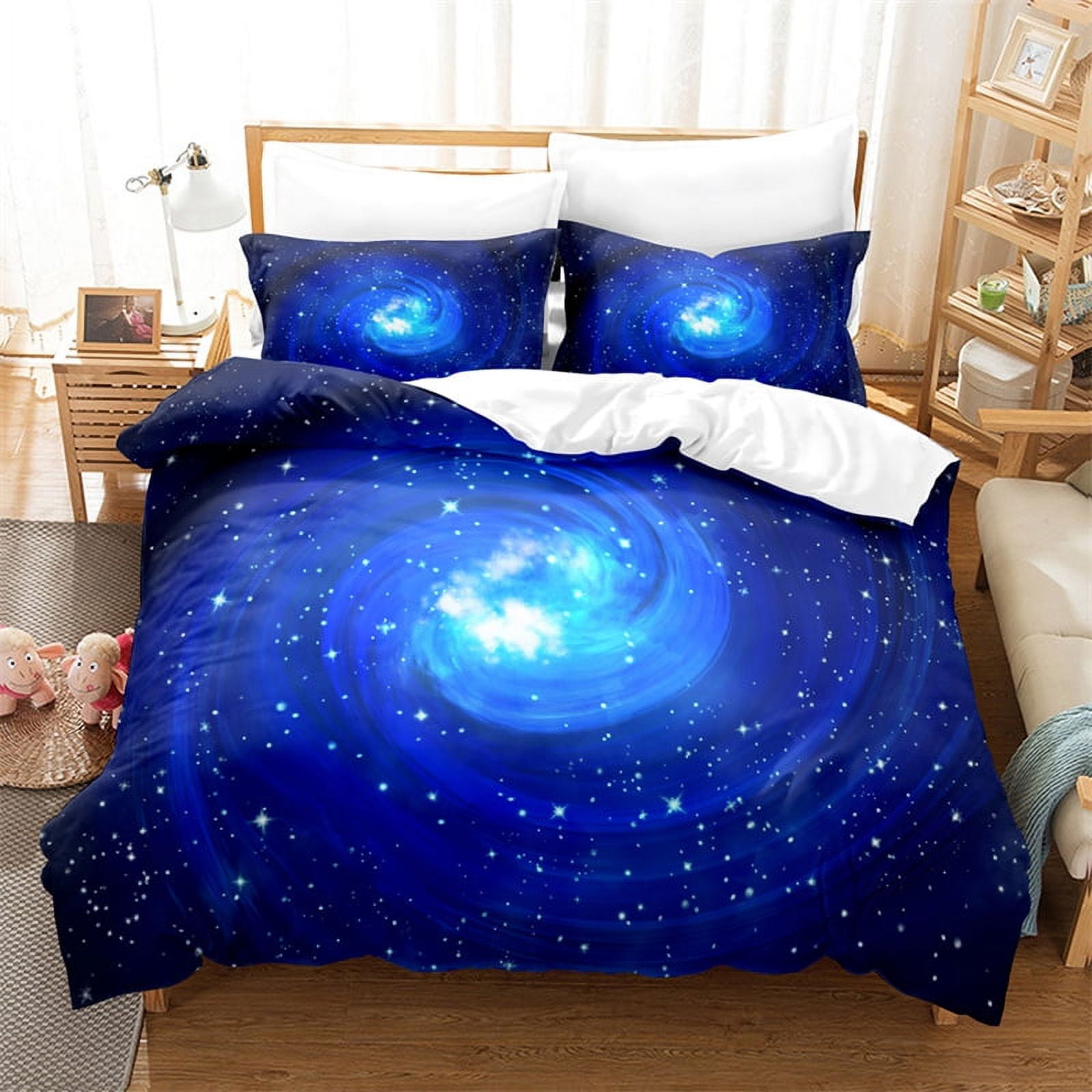 3D Starry Sky Duvet Cover Boundless Abstract Galaxy Bedding Set ...