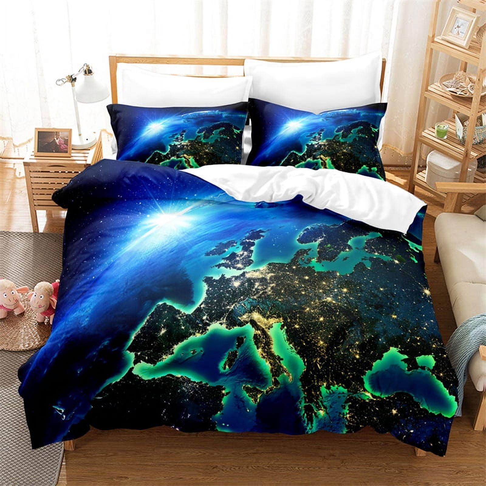 3D Starry Sky Duvet Cover Boundless Abstract Galaxy Bedding Set ...