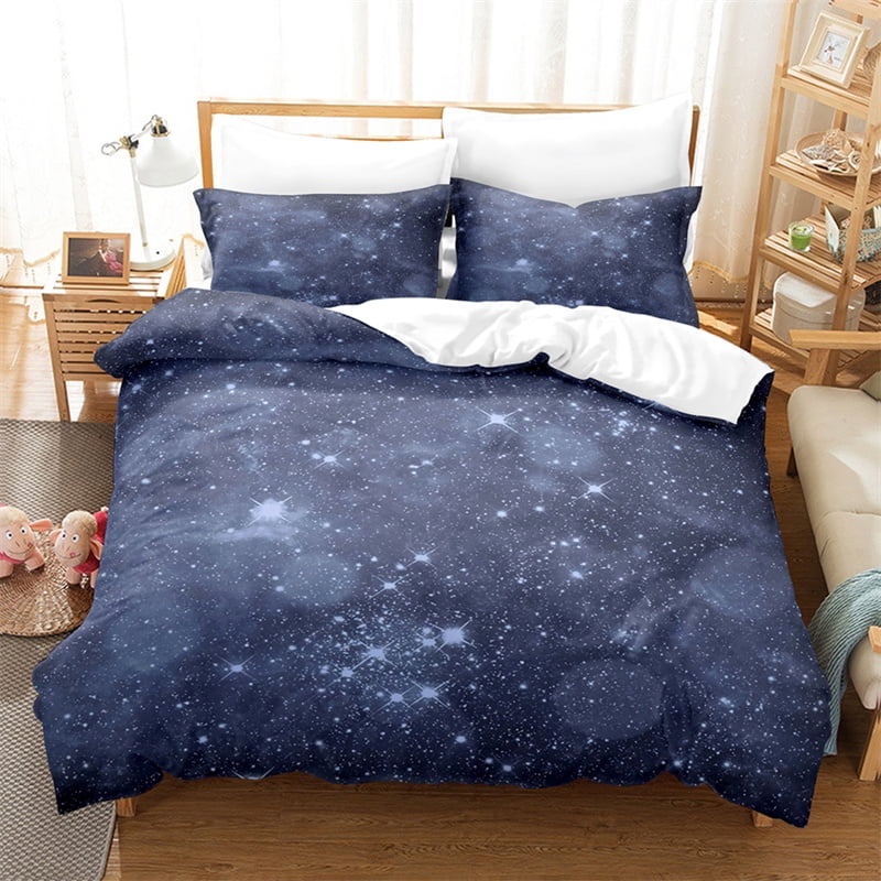 3D Starry Sky Duvet Cover Boundless Abstract Galaxy Bedding Set ...