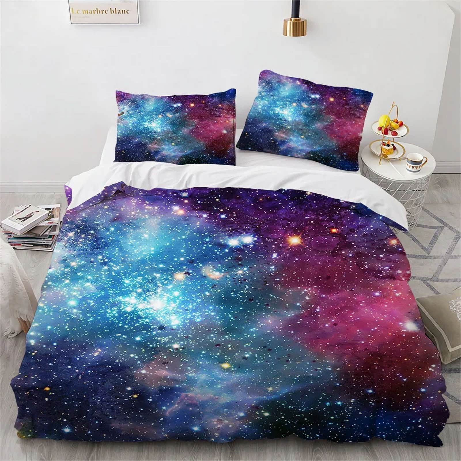 3D Starry Sky Duvet Cover Boundless Abstract Galaxy Bedding Set ...