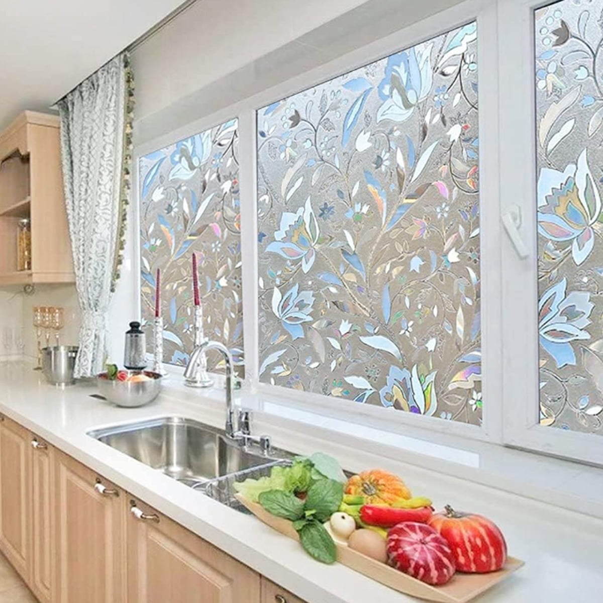 3D Static Cling Window Film Non-Adhesive Window Covering Decorative ...