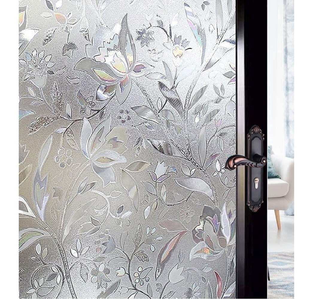 "BSHAPPLUS Removable Window Film, Decorative Privacy Glass Covering ...