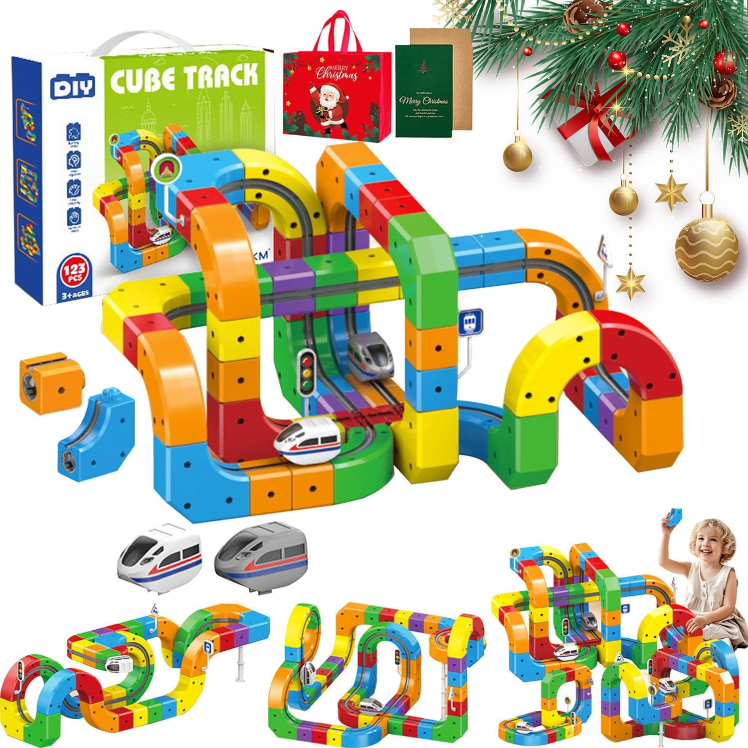 3D Stem Electric Train Set, Anti-Gravity 3D Infinity Track with ...