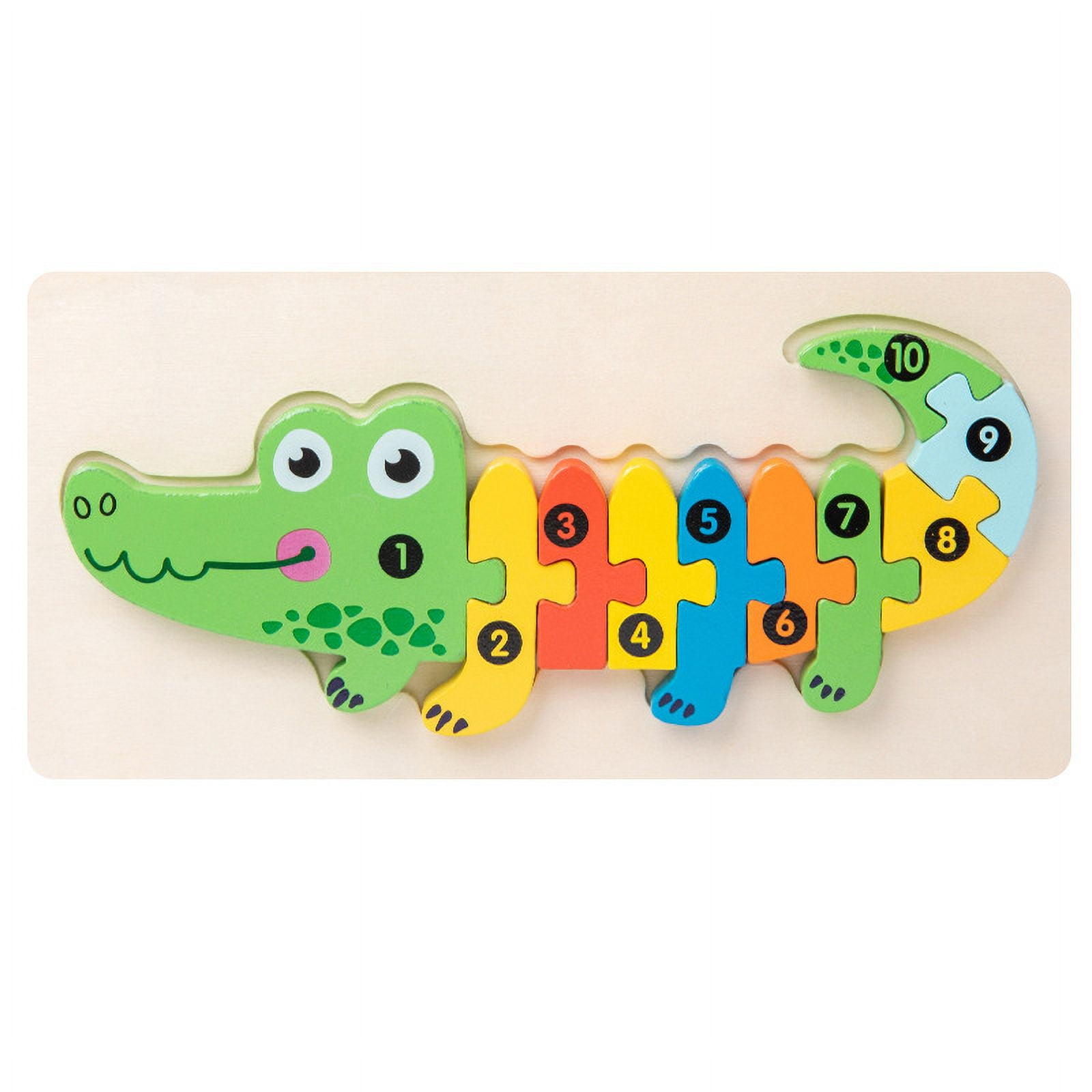 3D Stereo Puzzle Animal Traffic Shapes Montessori Wooden Toddler ...