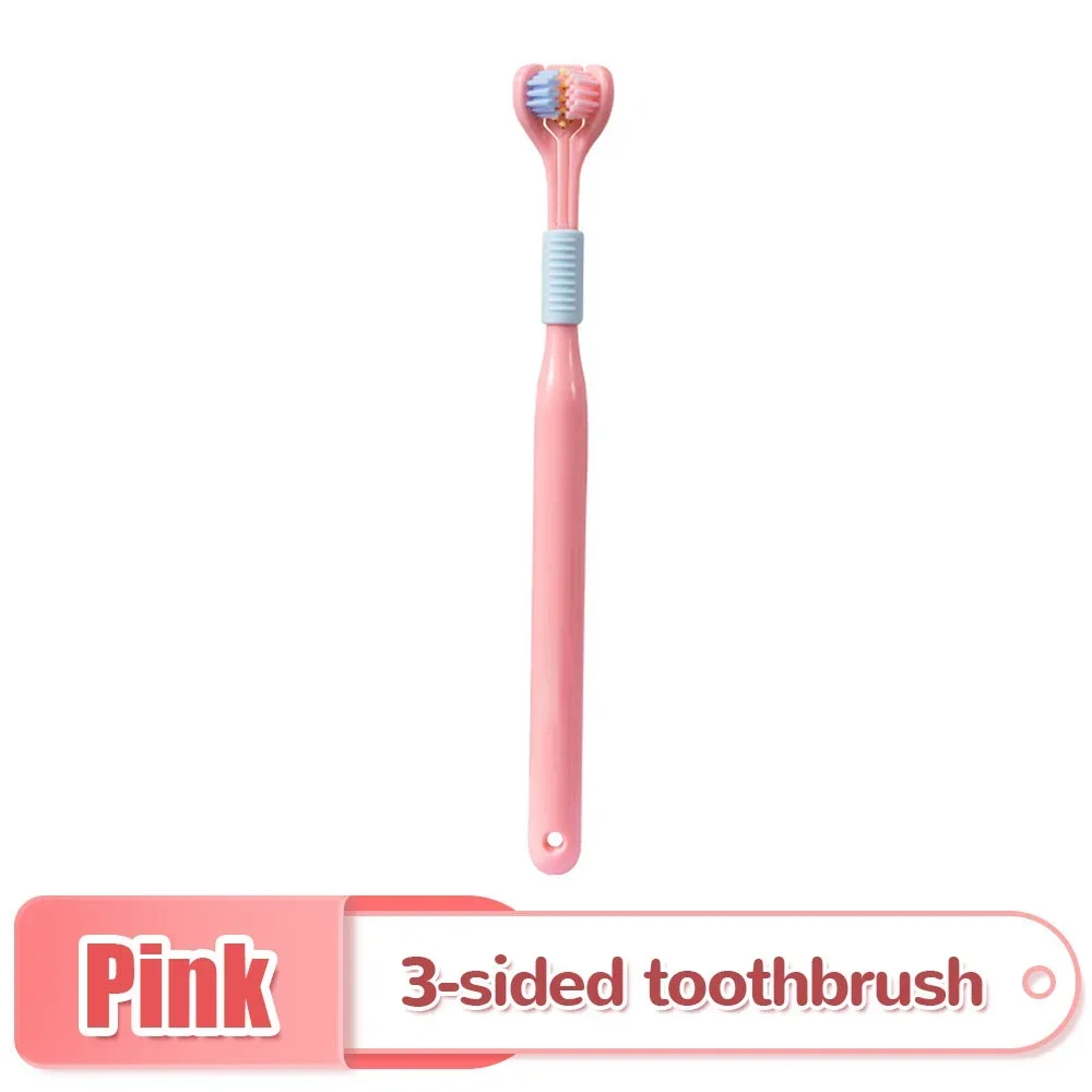 3D Stereo Three-Sided Toothbrush PBT Ultra Fine Soft Hair Adult ...