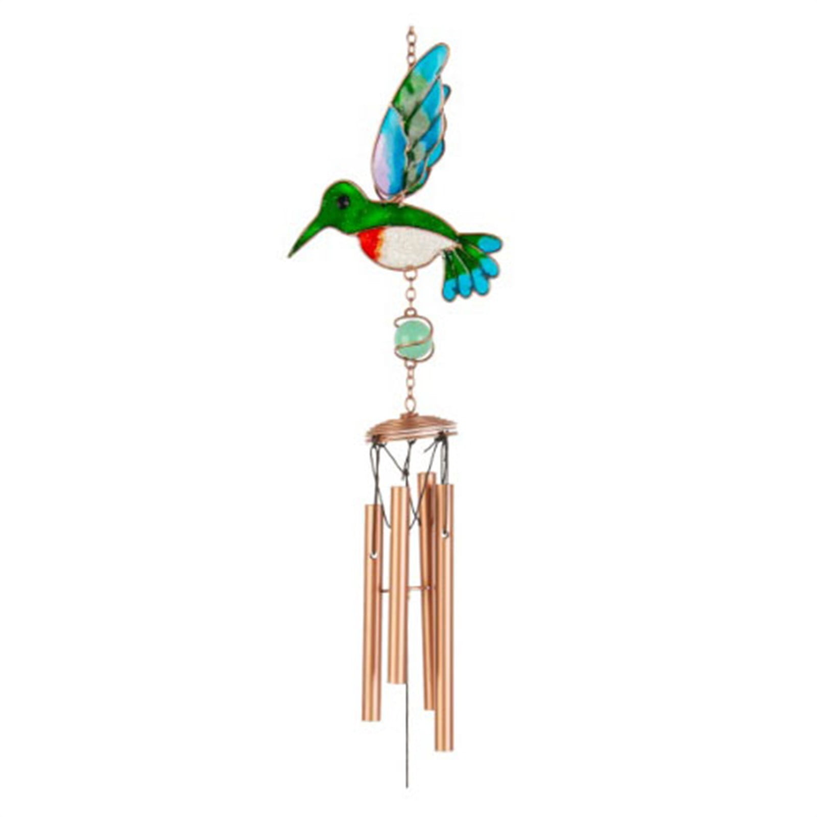 3D Stereoscopic Hummingbird Resin Wind Chime Metal Pendant: Vividly ...