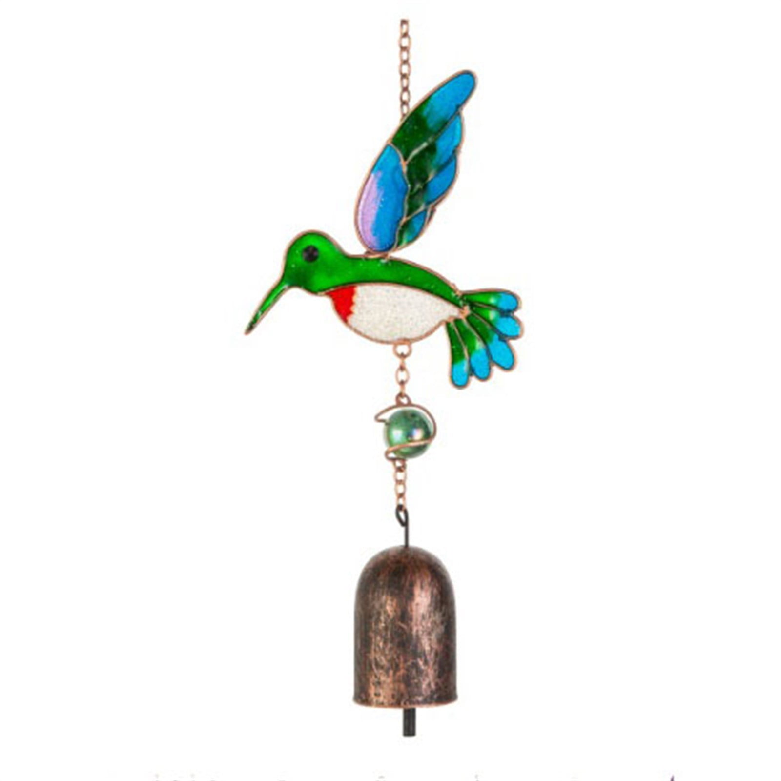 3D Stereoscopic Hummingbird Resin Wind Chime Metal Pendant: Vividly ...