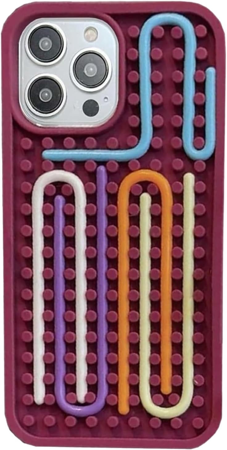 3D Stereoscopic Silicone Color Line Sensory Decompression Phone Case ...
