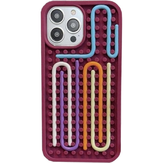 3D Stereoscopic Silicone Color Line Sensory Decompression Phone Case ...